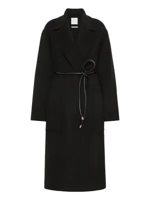 Sportmax Long Oversized Wool Coat - Black