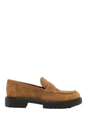 Tory Burch Logo-plaque Chunky-sole Loafers - Brown