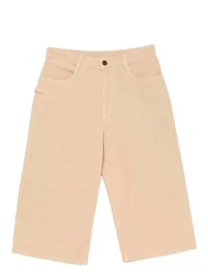 LEMAIRE Wide-leg Denim Shorts - Neutrals