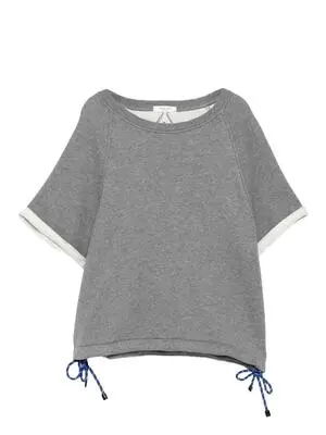 Rag & Bone Vintage Terry T-shirt With Drawstring Hem - Grey