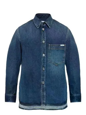 Givenchy Logo-patch Denim Shirt - Blue