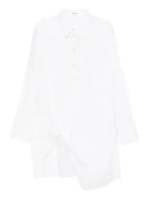 Helmut Lang Asymmetric Shirt Dress - White