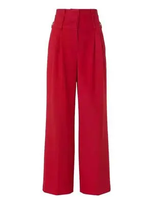Monse Triple-waistband Pleated Trousers - Red