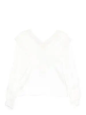 SELF-PORTRAIT Lace-trimmed Ruffled Blouse - Black