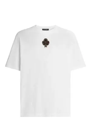 Dolce & Gabbana Cotton T-shirt With Patch - White