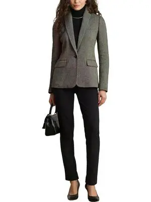 Ralph Lauren Button-detail Ponte Trousers - Black