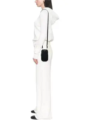 Prada Tessuto Phone Holder Crossbody Bag - Black
