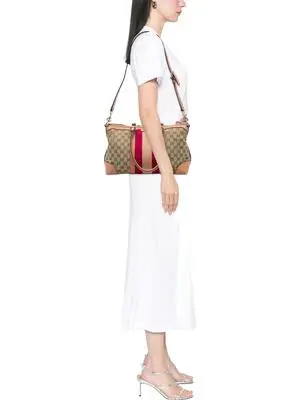 Gucci Gucci GG Canvas Web Satchel Neutrals