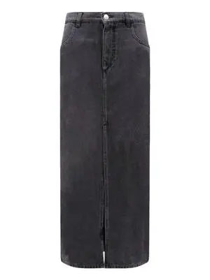 Isabel Marant Étoile Faharia Front-slit Denim Maxi Skirt - Grey