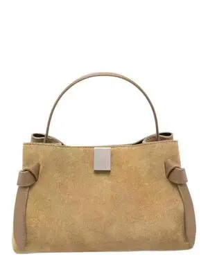 Yuzefi Mini Gyoza Tote Bag With Knot Detail - Green