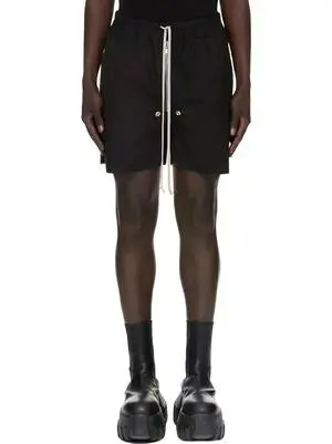 Rick Owens Bela Drawstring Waist Zip-front Shorts - Black