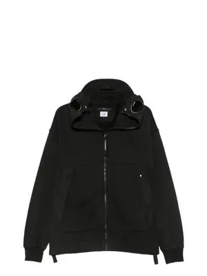 C.P. COMPANY Goggle Detail Zip-up Sweatshirt - Black