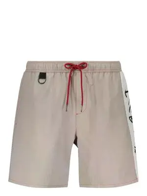 Iceberg Logo Print Swim Shorts - Neutrals