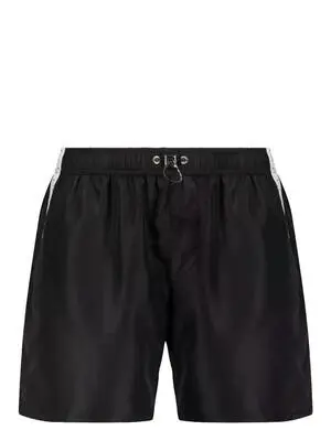 Iceberg Stripe Detail Swim Shorts - Black