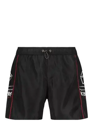 Iceberg Logo-print Swim Shorts - Black