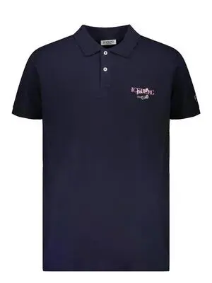 Iceberg Logo-print Polo Shirt - Blue