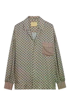 Momoni Geometric Print Shirt - Neutrals