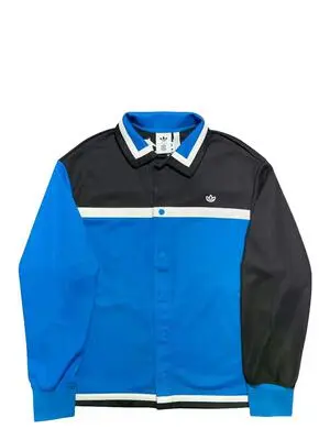 Adidas X Clot Edison Chen Logo-print Panelled Jacket - Blue