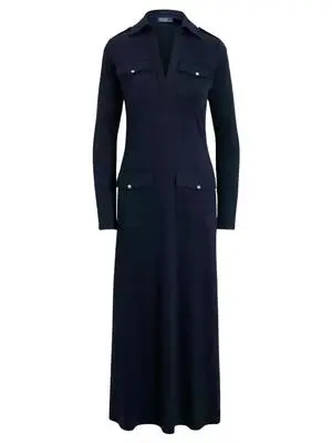 Polo Ralph Lauren Carmen Pocket-detail Maxi Dress - Blue
