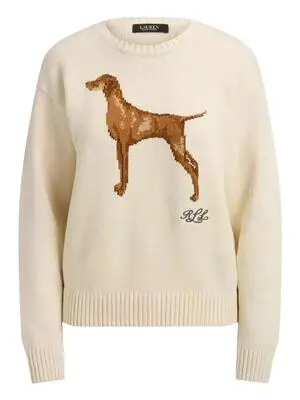 Ralph Lauren Intarsia Vizsla Sweater - Neutrals