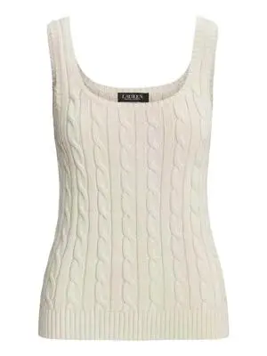 Ralph Lauren Cable-knit Sleeveless Sweater - Neutrals