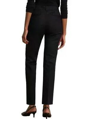 Ralph Lauren High-waisted Slim-fit Trousers - Black