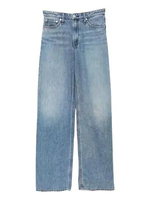 Rag & Bone Logan Wide Leg Jeans - Blue