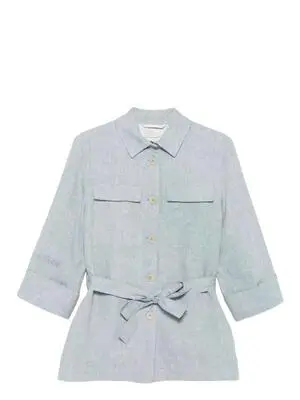 Peserico Belted Overshirt - Blue