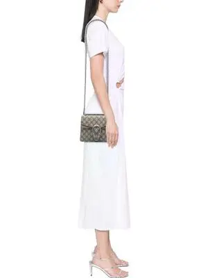 Gucci Small Gg Supreme Dionysus Crossbody Bag - Neutrals