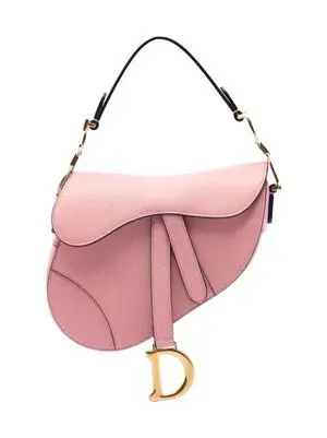 Dior Christian Dior 2018 Mini Grained Calfskin Saddle Bag Pink