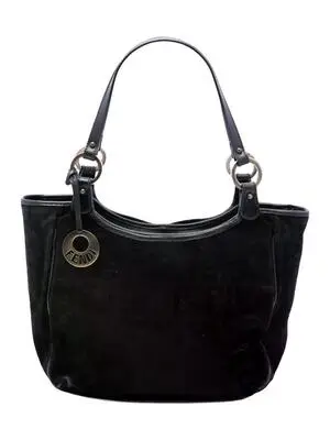 Fendi Zucca Suede Chef Tote Bag - Black