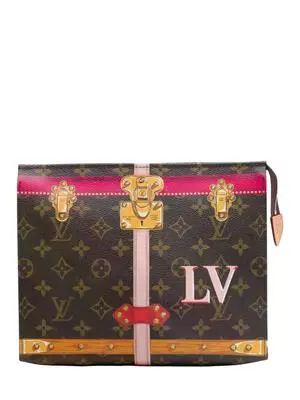 LOUIS VUITTON 2018 Monogram Summer Trunks Toiletry Pouch 26 Clutch Bag - Brown