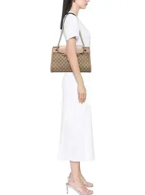 Gucci Gg Canvas Emily Shoulder Bag - Neutrals