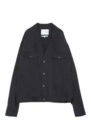 YOSHIOKUBO V-neck Button-up Jacket - Black