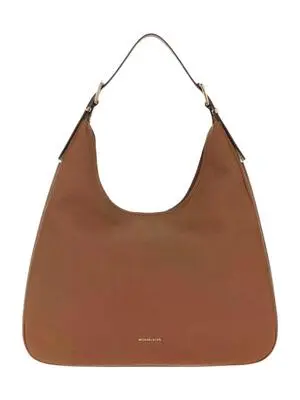 Michael Kors Nolita Grained Leather Shoulder Bag - Neutrals