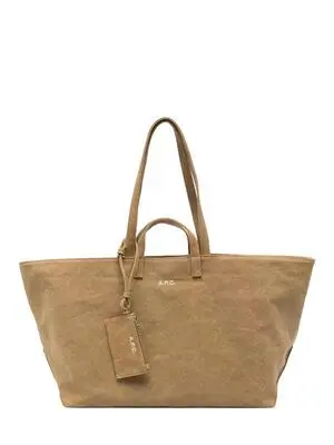 A.p.c. Drummer Logo-print Canvas Tote Bag - Neutrals