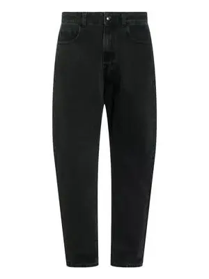 Canali Logo Patch Jeans - Black