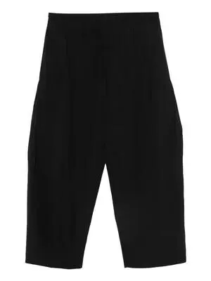 Khaite Roma Elasticated-waistband Cropped Trousers - Black