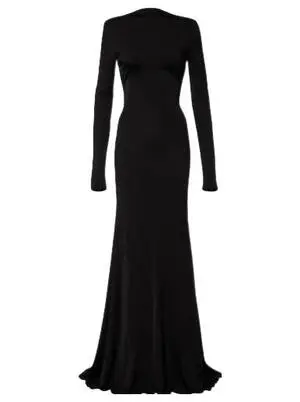 David Koma Gathered Jersey Gown - Black