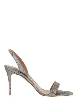 AQUAZZURA Metallic Slingback Pumps - Gray