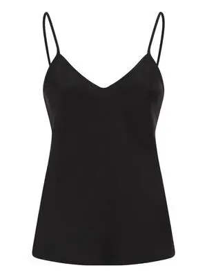 Max Mara V-neck Spaghetti Strap Tank Top - Black