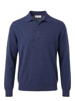 Brunello Cucinelli Cashmere Long Sleeve Sweater - Blue