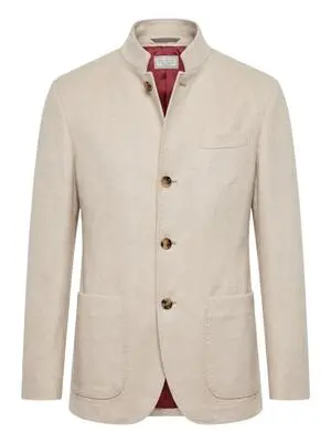 Brunello Cucinelli Long Sleeve Casual Jacket - Sand/ruby