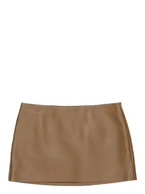 Khaite Jett Mini Skirt - Brown