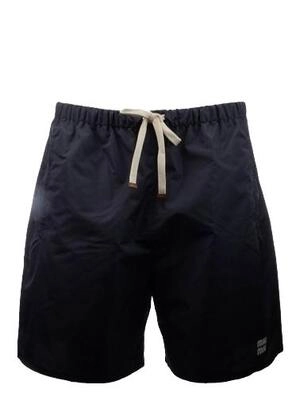 Miu Miu Miu Miu Drawstring Shorts Navy