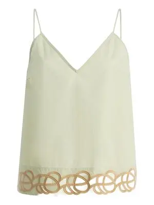 BY MALENE BIRGER Jennie Embroidered Cotton Top - Green
