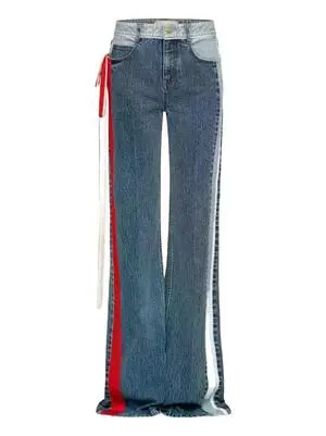 Hellessy Ben Side-stripe Straight-leg Denim Jeans - Blue