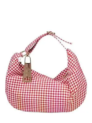 LA MILANESA Scilla Gingham Shoulder Bag - Red
