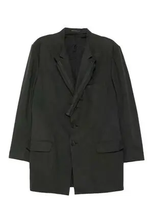 Y'S YOHJI YAMAMOTO Embroidered Long Jacket - Grey