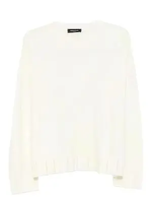 Fabiana Filippi Ribbed-trim Crew-neck Sweater - Neutrals